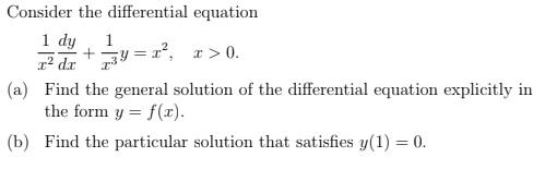 Solved Consider the differential equation | Chegg.com
