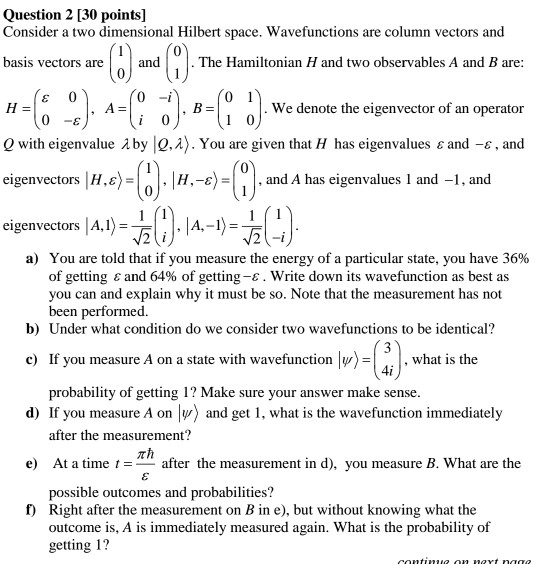Solved Question 2 [30 points] Consider a two dimensional | Chegg.com