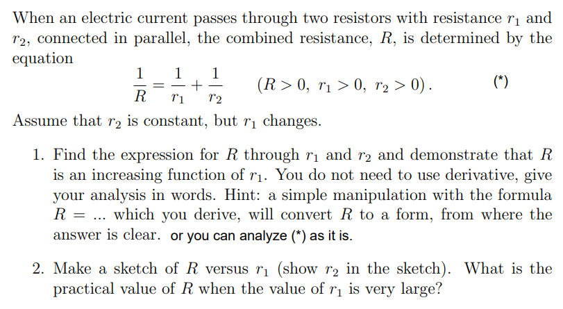 Solved When an electric current passes through two resistors | Chegg.com