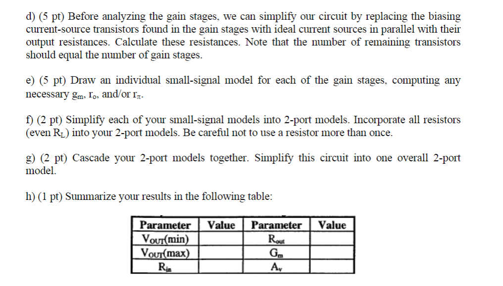 Device Parameters: MOS: unCox=100ĻA/V2, 4 | Chegg.com