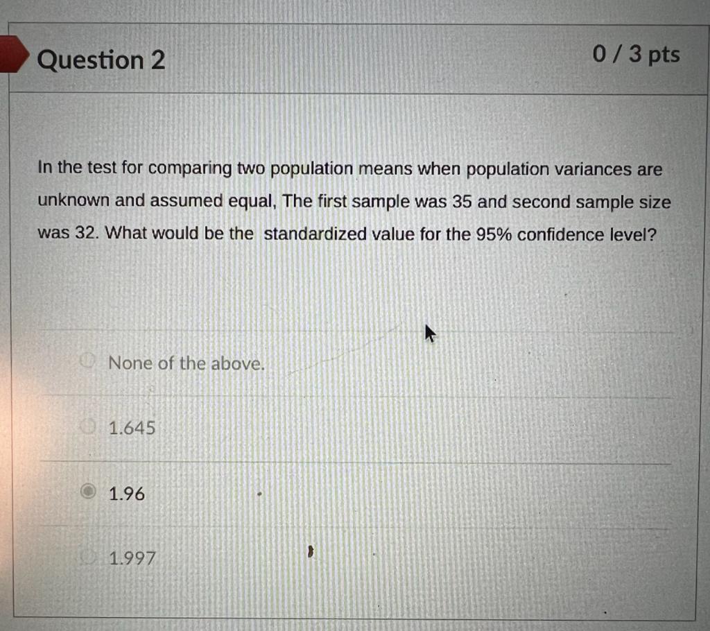 Solved In the test for comparing two population means when | Chegg.com