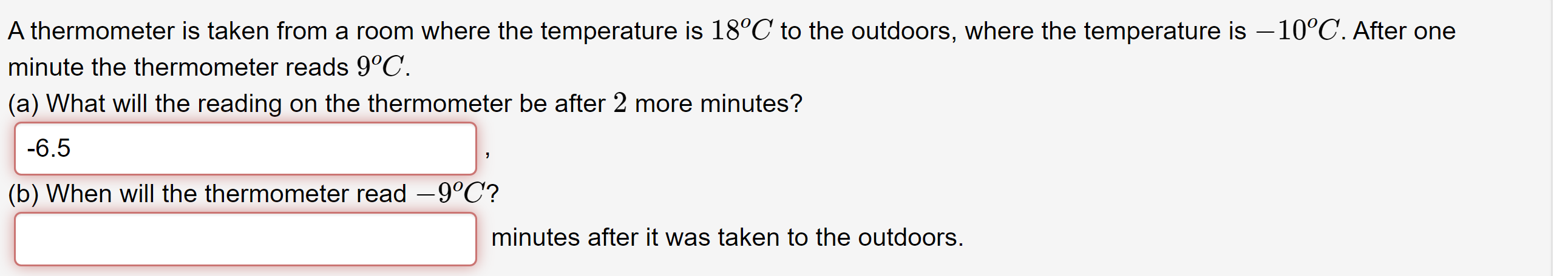 Solved A thermometer is taken from a room where the | Chegg.com