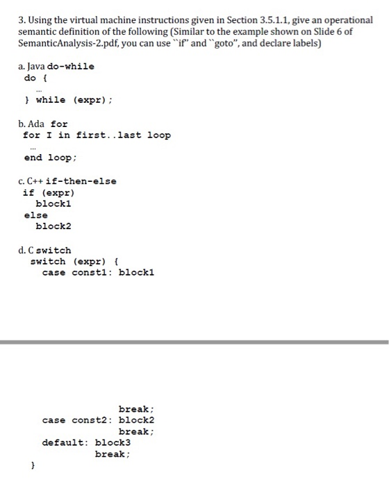 3. Using the virtual machine instructions given in | Chegg.com