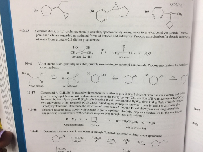 Solved ,CH CCH geminal diols are regarded as hydrated forms | Chegg.com