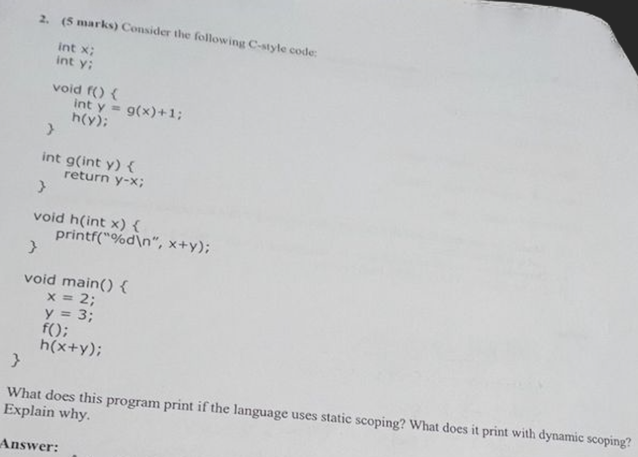 Solved Course name: Programming LanguagesCourse Textbook: | Chegg.com Solved Course name: Programming LanguagesCourse Textbook: | Chegg.com