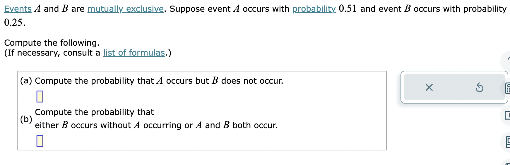 Solved Events A and B are mutually exclusive. Suppose event | Chegg.com