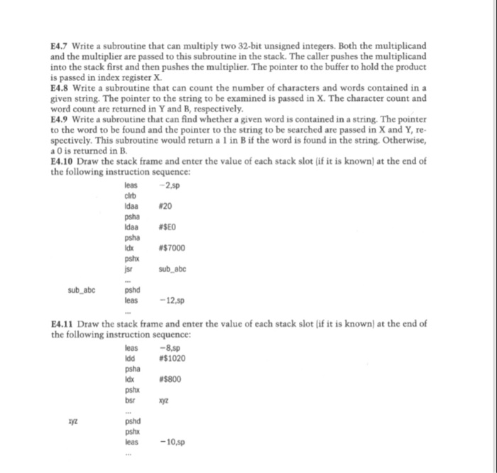 Solved E47 Write A Subroutine That Can Multiply Two 32 Bit 4901