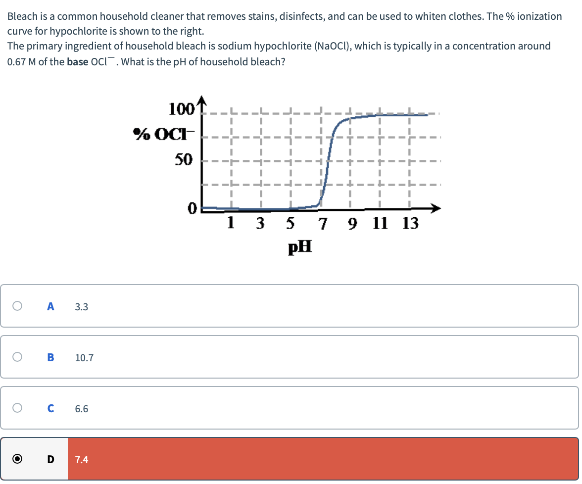 Solved Bleach is a common household cleaner that removes | Chegg.com