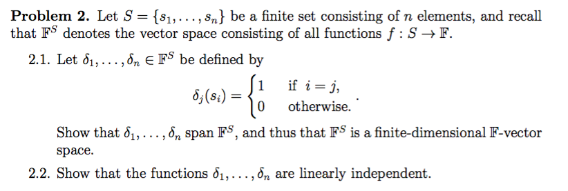 Solved Problem 2. Let S={s1,…,sn} be a finite set consisting | Chegg.com