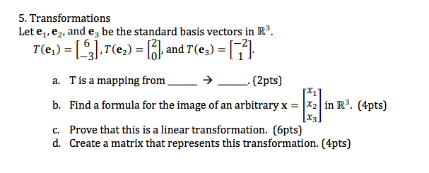Solved Let 𝐞1, 𝐞2, and 𝐞3 be the standard basis vectors | Chegg.com