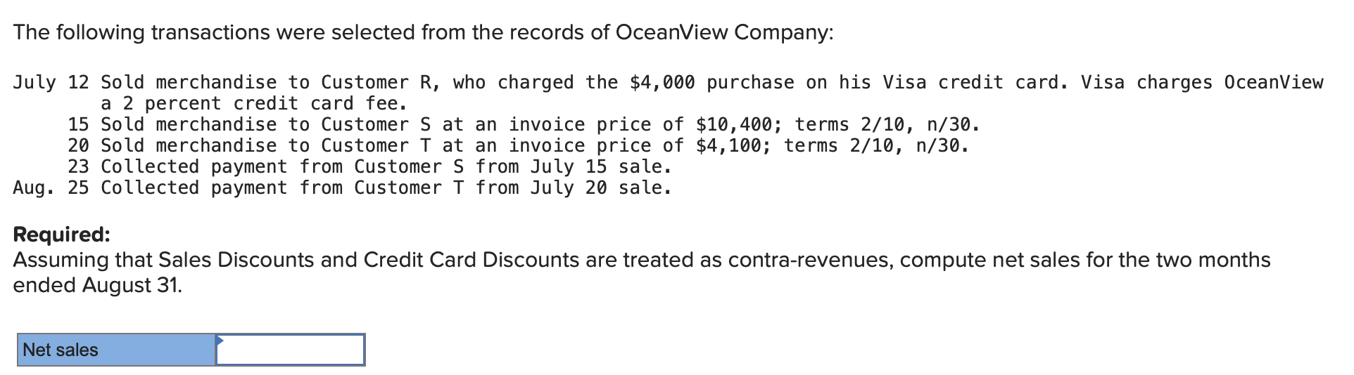 Solved The following transactions were selected from the | Chegg.com
