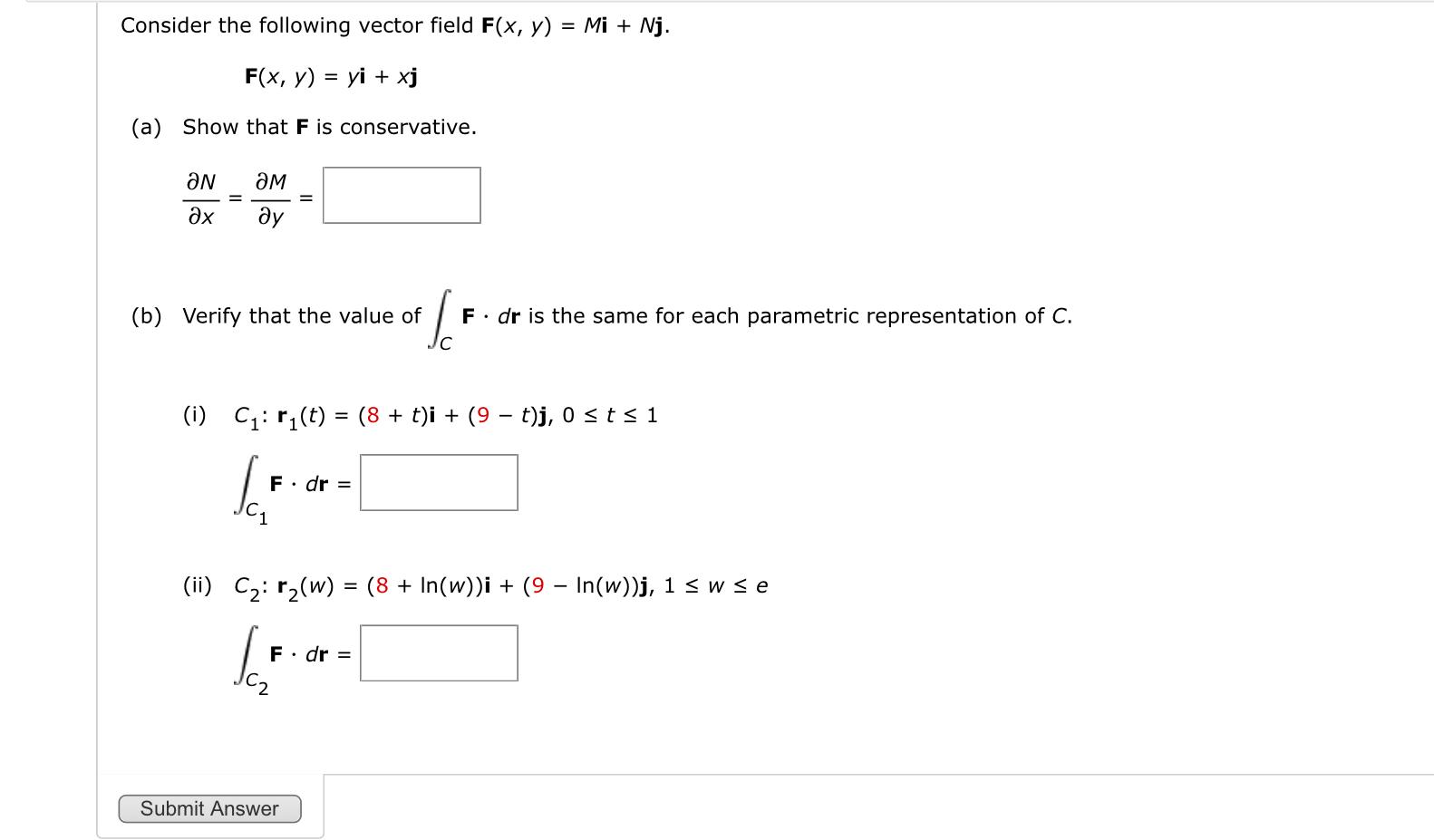 Solved Consider the following vector field F(x, y) = Mi + | Chegg.com