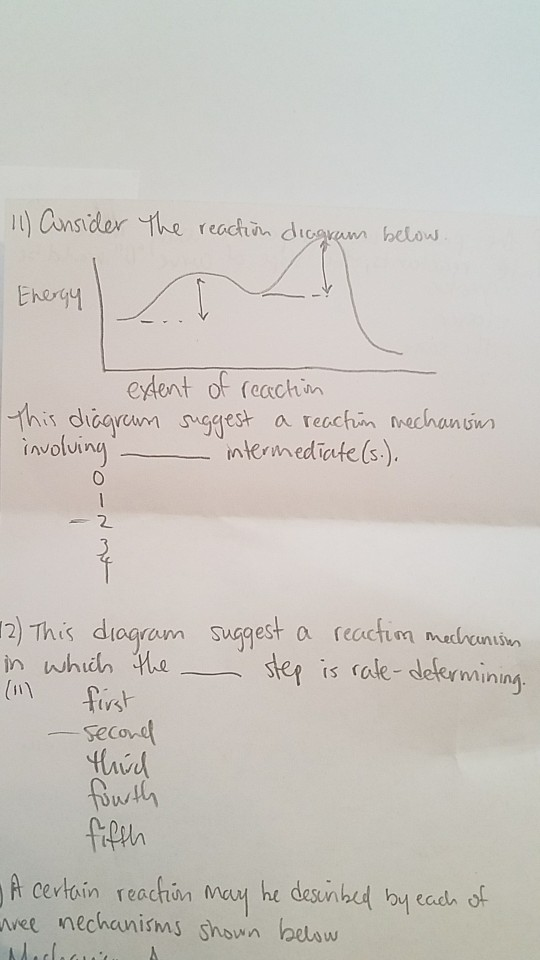 Solved 11) Consider the reaction diagram below. Energy | Chegg.com