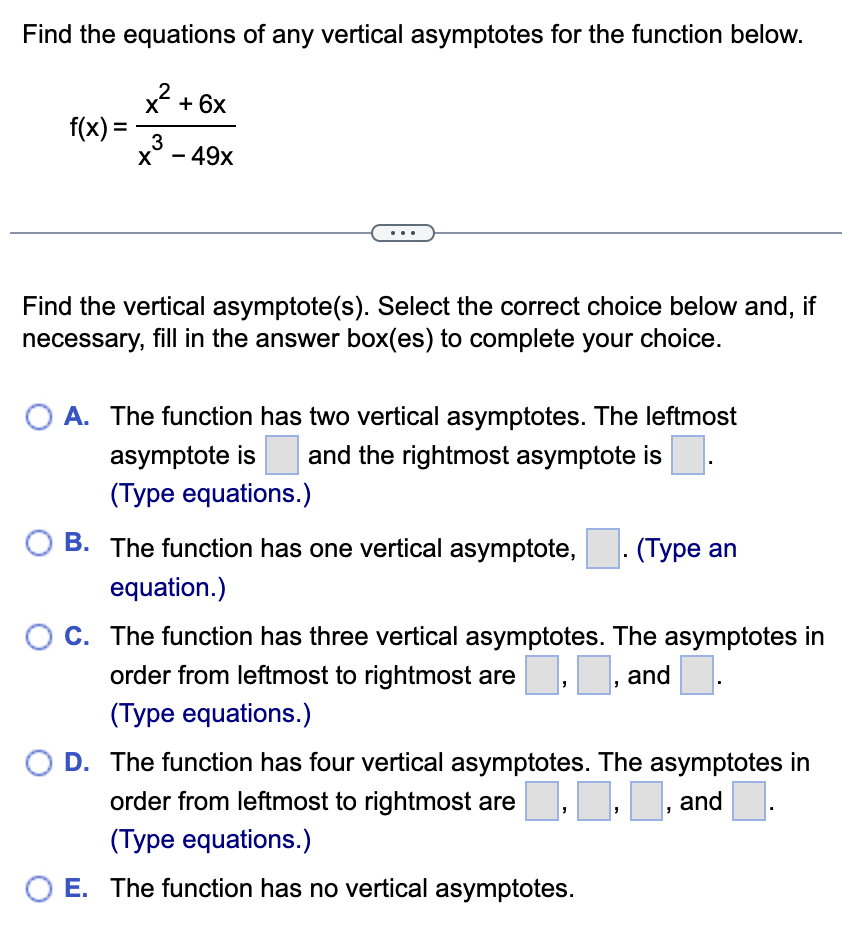 Solved For The Given Rational Function A Find The 1686