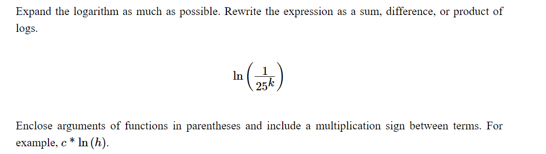 Solved Expand the logarithm as much as possible. Rewrite the | Chegg.com
