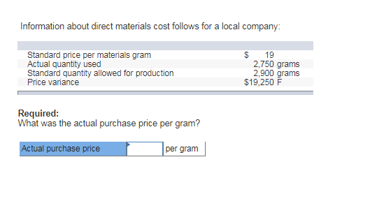 Solved The standard direct labor cost per unit for a company | Chegg.com