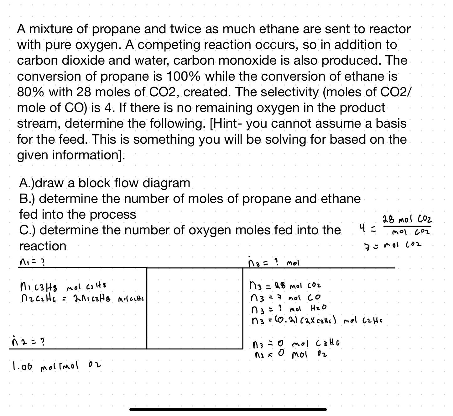 Solved A mixture of propane and twice as much ethane are | Chegg.com