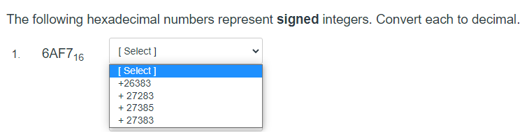 Solved The following hexadecimal numbers represent signed | Chegg.com