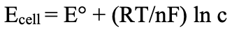 Solved Ecell = E° + (RT/nF) In c What is the sign of the | Chegg.com