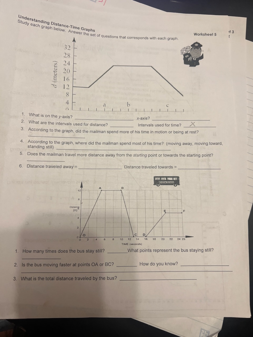 Solved Understanding Distance-Time Graphs Study each graph | Chegg.com