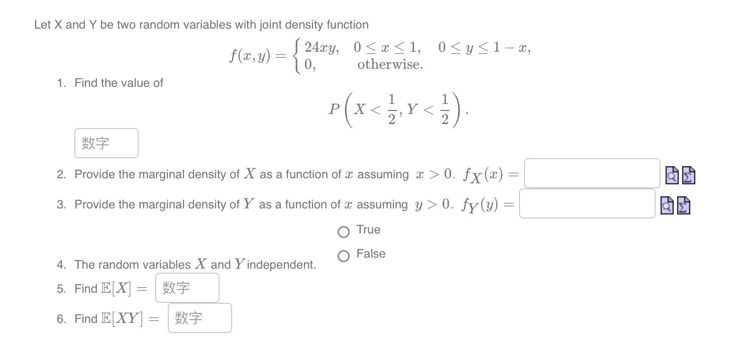 Solved Let X and Y be two random variables with joint | Chegg.com