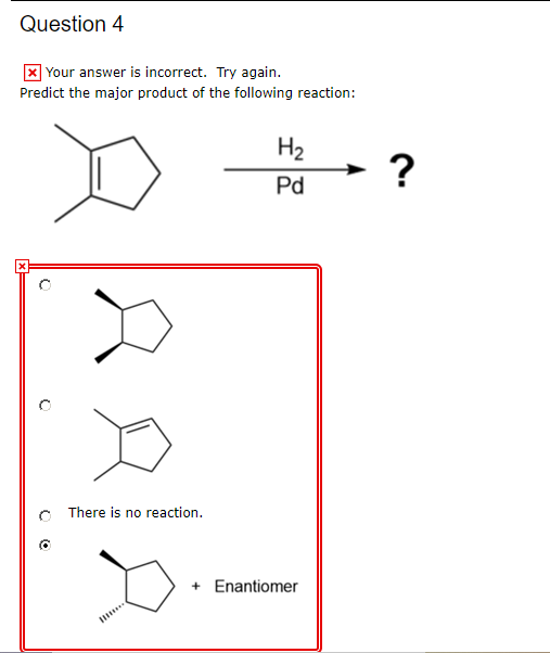Solved Question 4 x Your answer is incorrect. Try again. | Chegg.com