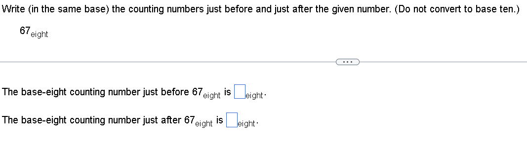 Solved Write (in the same base) the counting numbers just | Chegg.com