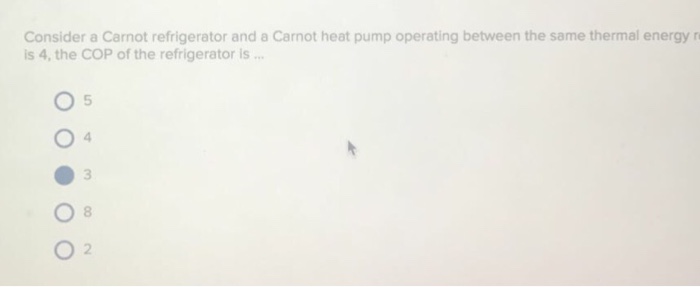 Solved Consider a Carnot refrigerator and a Carnot heat pump | Chegg.com