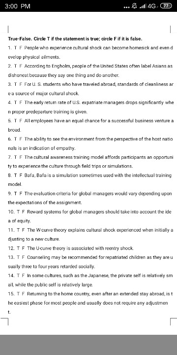 Solved 3:00 PM ... 46 OD True False. Circle Tif the | Chegg.com Solved 3:00 PM ... 46 OD True False. Circle Tif the | Chegg.com