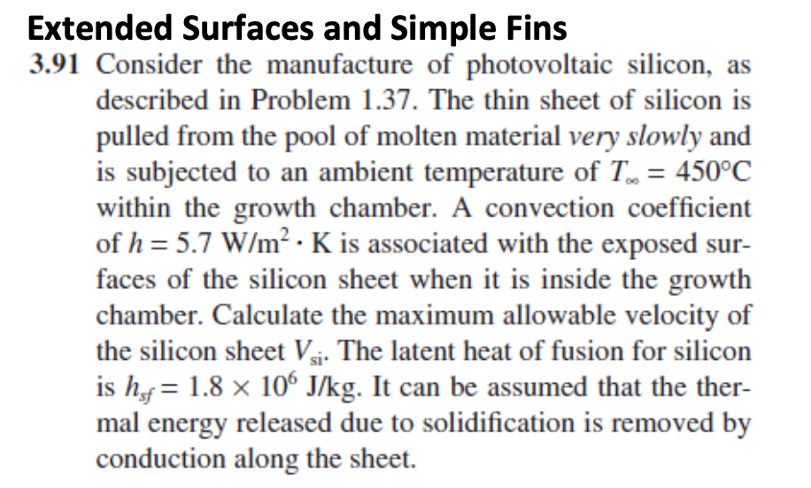 xtended Surfaces and Simple Fins 3.91 Consider the | Chegg.com