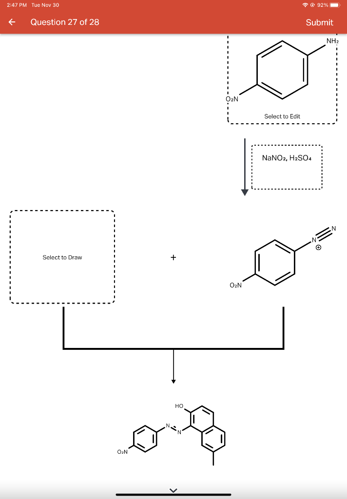 Solved Para red is a red azo dye used to dye fabrics. | Chegg.com