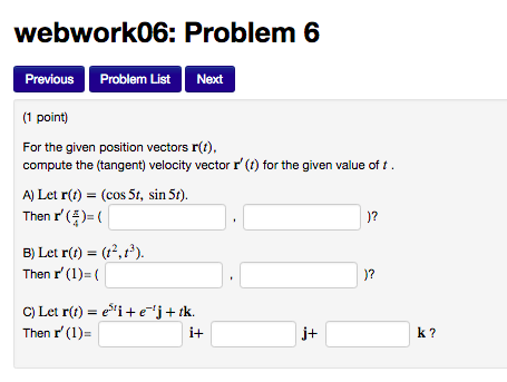 Solved webwork06: Problem 6 Previous Problem List Next (1 | Chegg.com