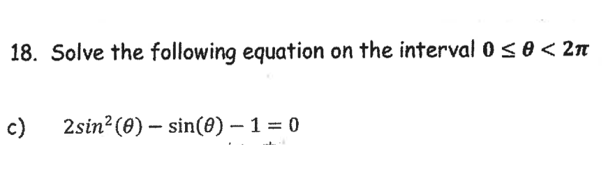 Solved Solve the following equation on the interval | Chegg.com
