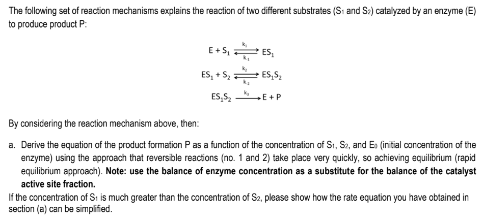 Solved By considering the reaction mechanism above, then: a. | Chegg.com