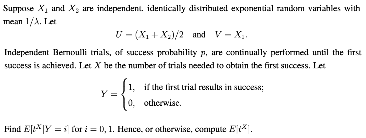 Solved Suppose X1 and X2 are independent, identically | Chegg.com