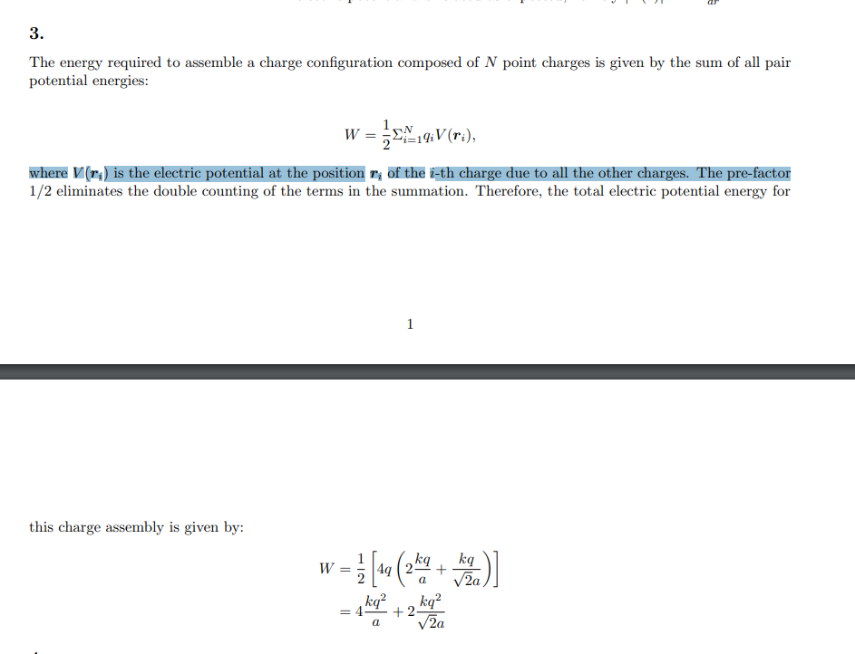 Solved 3. - % This square of side a with four charges at its | Chegg.com