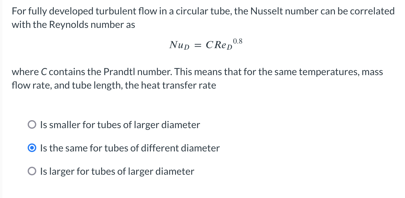 Solved For fully developed turbulent flow in a circular | Chegg.com