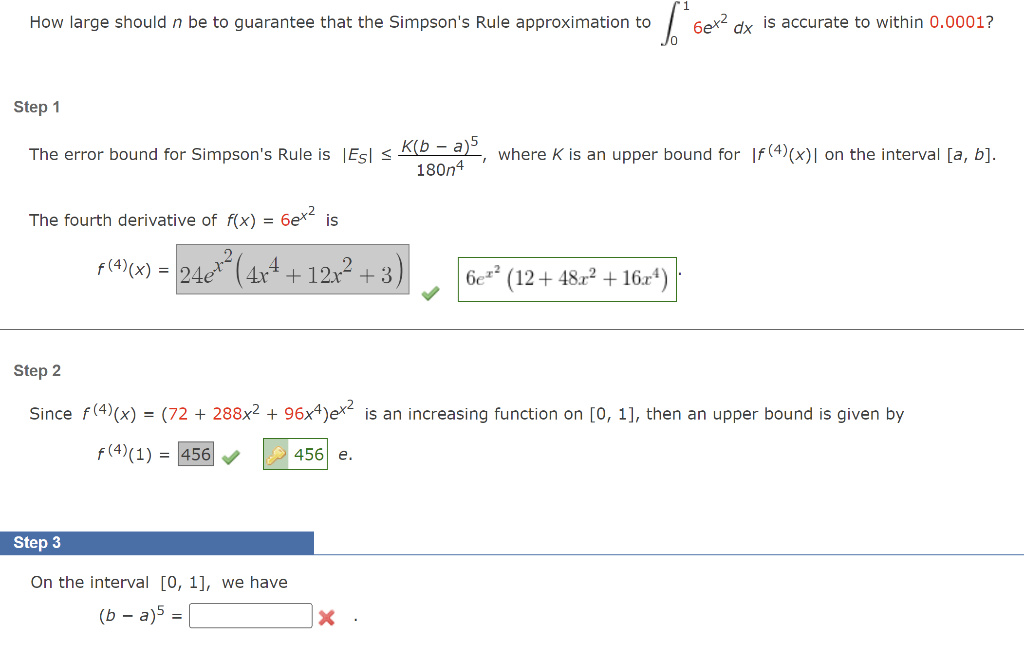 Solved How large should n be to guarantee that the Simpson's | Chegg.com