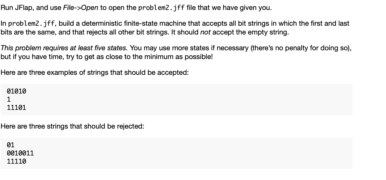 Solved Run JFlap, and use File->Open to open the | Chegg.com