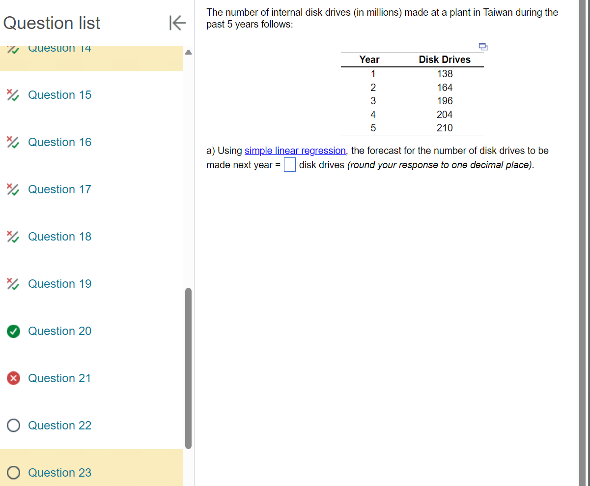 Solved Question list Question 14 x/, Question 15 x/, | Chegg.com Solved Question list Question 14 x/, Question 15 x/, | Chegg.com