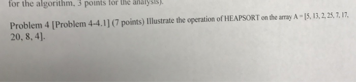 Solved Illustrate the operation of HEAPSORT on the array A = | Chegg.com