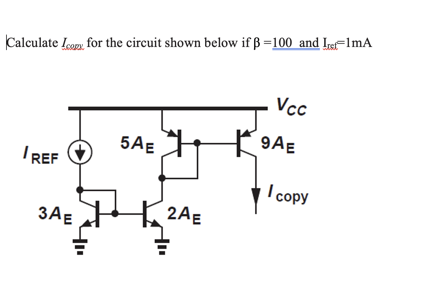 Solved Calculate Icopv for the circuit shown below if β=00 | Chegg.com