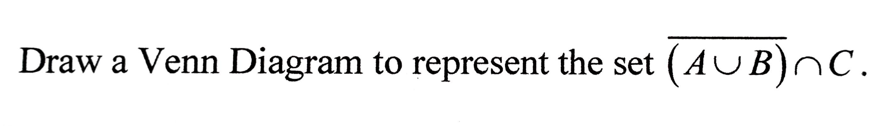 Solved Draw a Venn Diagram to represent the set (AUB)nc. | Chegg.com