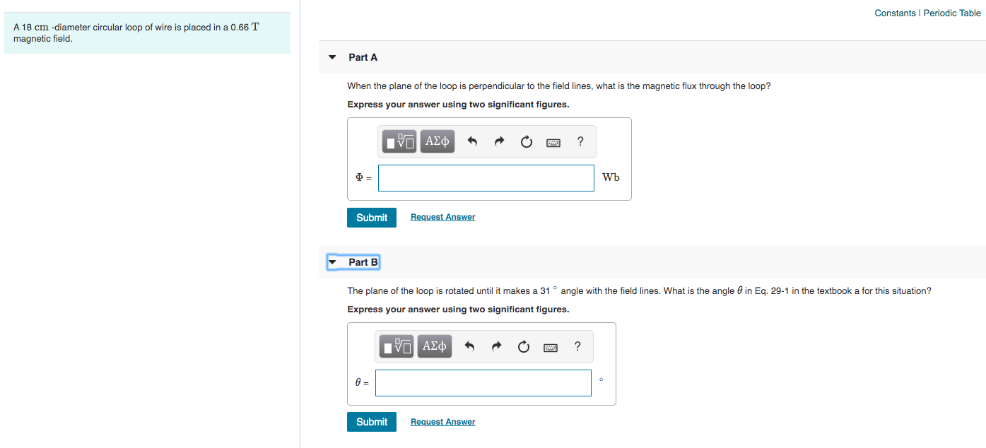 Solved Constants Periodic Table A 18 cm -diameter circular | Chegg.com