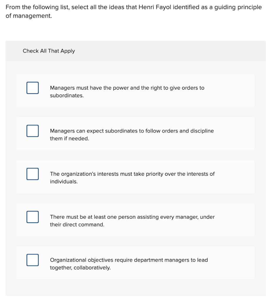 From the following list, select all the ideas that | Chegg.com