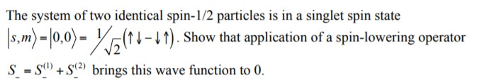 Solved The system of two identical spin-1/2 particles is in | Chegg.com