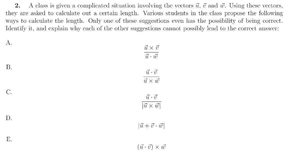 Solved 2. A class is given a complicated situation involving | Chegg.com