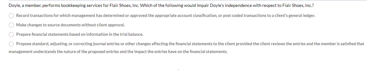 Solved Doyle, a member, performs bookkeeping services for | Chegg.com