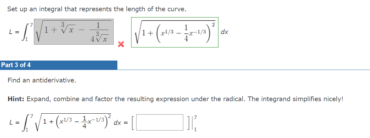 Solved Set up an integral that represents the length of the | Chegg.com