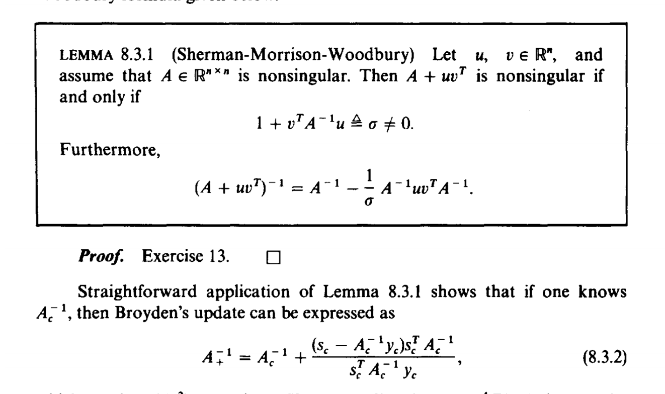 Use the Sherman-Morrison-Woodbury formula in Lemma | Chegg.com